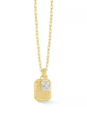 DOWER & HALL Octagon Humbug Paperclip Necklace - Gold