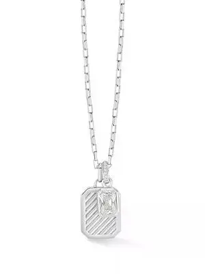 DOWER & HALL Octagon Humbug Paperclip Necklace - Silver