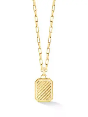 DOWER & HALL Octagon Humbug Paperclip Necklace - Gold