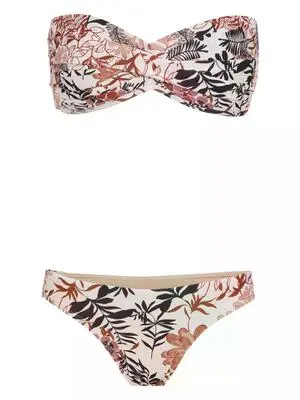 AMIR SLAMA Floral-print Bikini - White