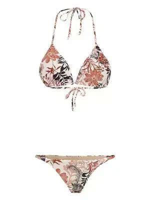 AMIR SLAMA Floral-print Bikini - White