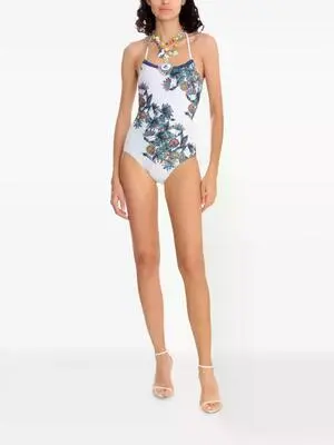 AMIR SLAMA Floral-print One-piece Swimsuit