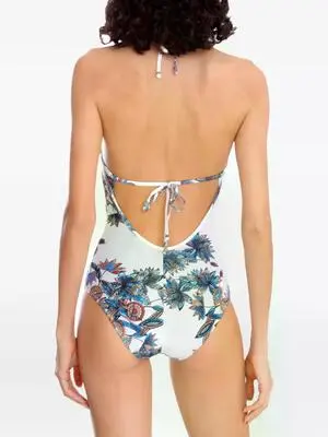AMIR SLAMA Floral-print One-piece Swimsuit