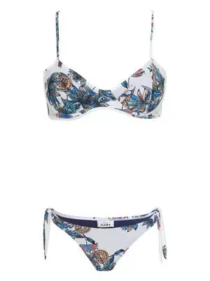 AMIR SLAMA Floral-print Bikini - White
