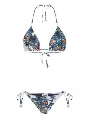 AMIR SLAMA Floral-print Bikini - White