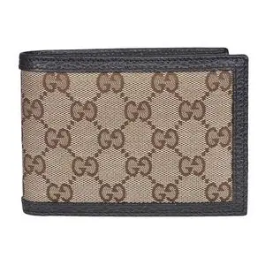 Gucci Bifold Wallet Gg Monogram Beige/ebony - Beige Ebony