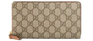 Gucci Zip Around Wallet Gg Supreme - Brown Lining