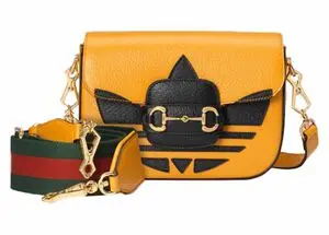 Gucci X Adidas Horsebit 1955 Shoulder Bag - Yellow/black