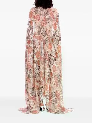 AMIR SLAMA Silk Floral Print Dress