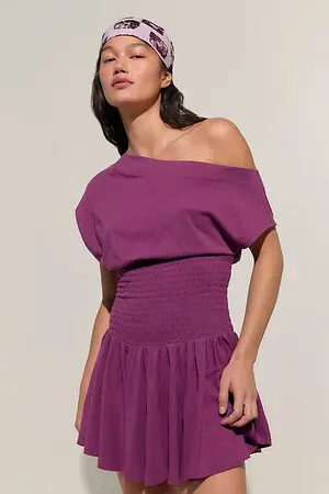 Free People Free People Scorching Hot Mini Dress Grape Escape