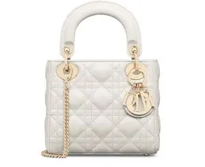 Dior Mini Lady Dior Bag - White