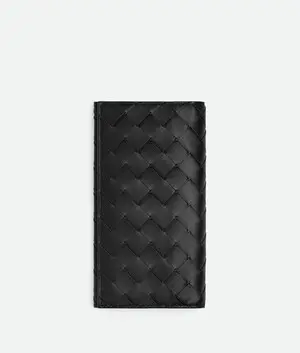 BOTTEGA  VENETA Intrecciato Long Wallet - Black