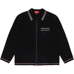 Supreme Zip Up Polo Sweater - Black