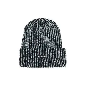 Supreme Rainbow Loose Gauge Beanie - Black