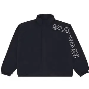 Supreme Spellout Embroidered Track Jacket - Black