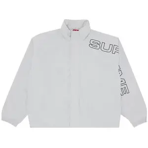 Supreme Spellout Embroidered Track Jacket - Grey