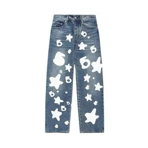 Sp5der Light Wash Jeans For Men