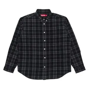 Supreme Plaid Flannel Shirt - Black
