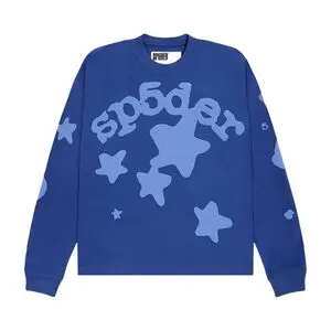 SP5DER Beluga Long-sleeve Hw Tee - Blue
