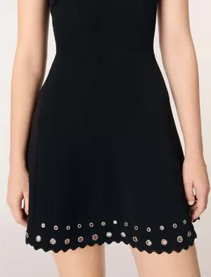Maje Mini Eyelet Knit Dress