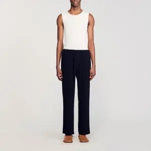 Sandro Pleated Wide-leg Trousers