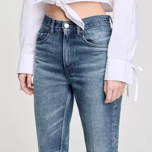 Sandro 7/8-length Straight-leg Faded Jeans