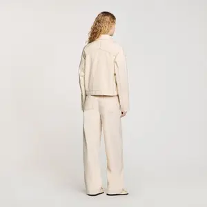 Sandro Denim Lace-up Jacket
