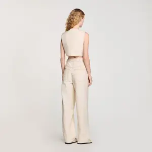 Sandro Denim Cropped Jacket