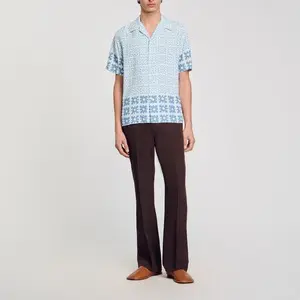 Sandro Floral Motif Shirt - Blue Sky