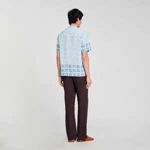 Sandro Floral Motif Shirt - Blue Sky