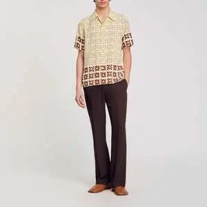 Sandro Floral Motif Shirt Oats
