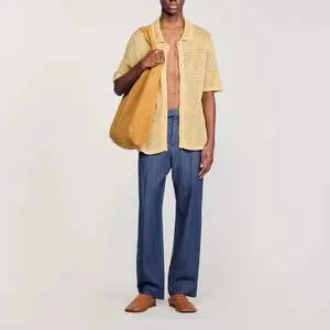 Sandro Crochet Shirt Nut