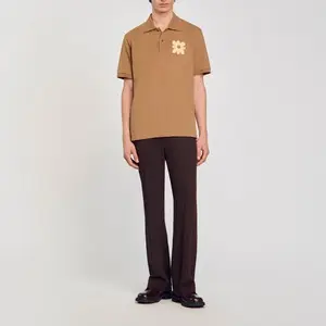 Sandro Polo Shirt With Flower Patch