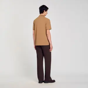 Sandro Polo Shirt With Flower Patch