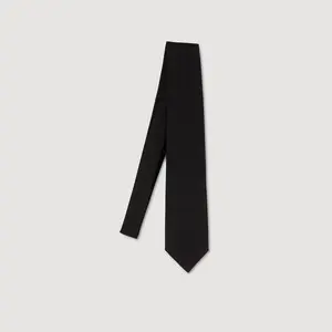Sandro Silk Jacquard Tie - Black