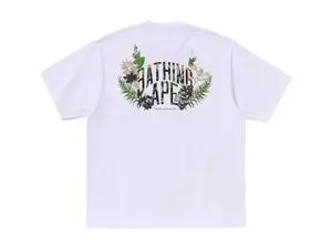 A BATHING APE Flora Ape Head Relaxed Fit Tee Shirt - White