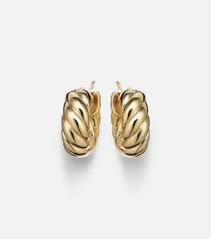 David Yurman 18kt Yellow Hoop Earrings - Gold