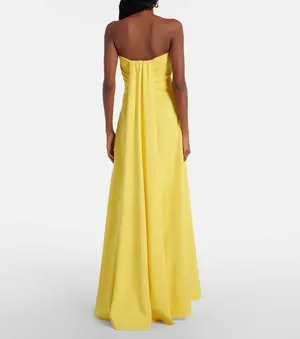 Jacquemus Caped Strapless Bustier Gown