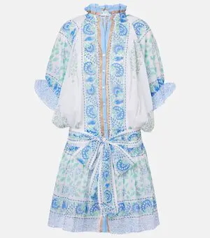 JULIET DUNN Paisley Cotton Minidress - Multicoloured