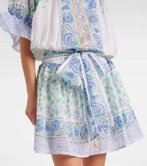 JULIET DUNN Paisley Cotton Minidress