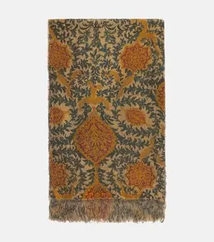 THE HOUSE OF LYRIA Apoteosi Fringed Linen Jacquard Tablecloth - Beige
