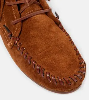 Paris Texas Indiana Fringed Suede Ankle Boots - Brown