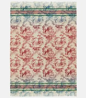 THE HOUSE OF LYRIA Zacinto Linen Twill Jacquard Throw - Multicoloured