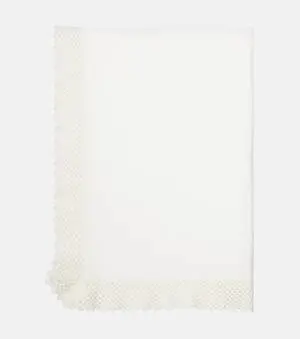 ONCE MILANO Macramé Linen Tablecloth - White