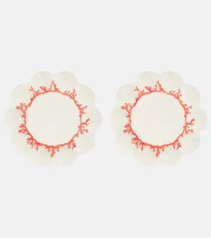 LES-OTTOMANS Saint Jacques Ceramic Dinner Plate - White