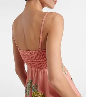 ALEMAIS Anika Floral Linen Maxi Dress