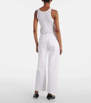 AGOLDE Harper Crop Wide-leg Jeans - White