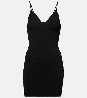 Jacquemus Scala Knitted Minidress - Black