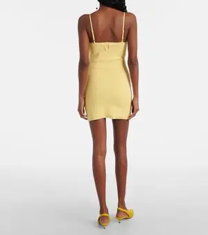 Jacquemus Scala Knitted Minidress - Yellow