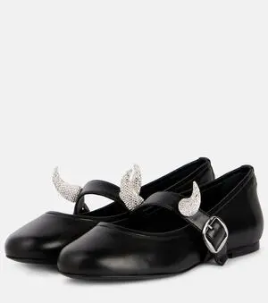 Coperni X Disney® Mary Jane Flats With Embellished Horns